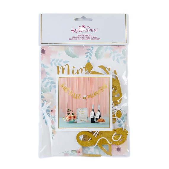 Floral But First Mimosas Bar Decorating Kit 10pc | Floral Bridal Shower ...