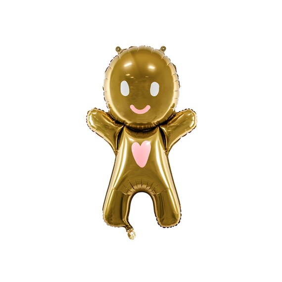 Giant Gingerbread Man Foil Balloon 22in Kids Christmas Party Ideas Gingerbread Man Christmas 