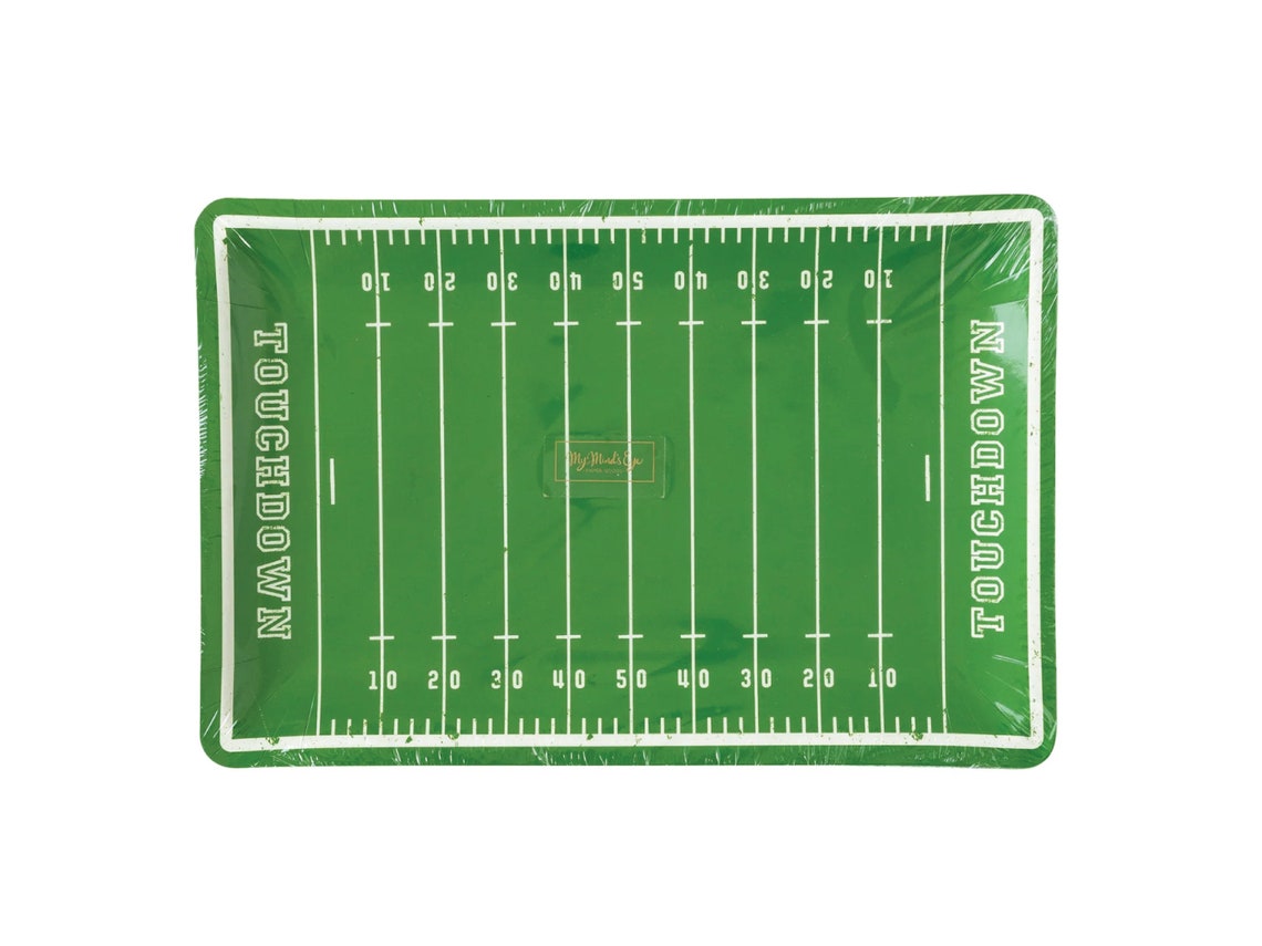 Football Field Bamboo Serving Tray – Tailgate or Game Day Party Platter ...