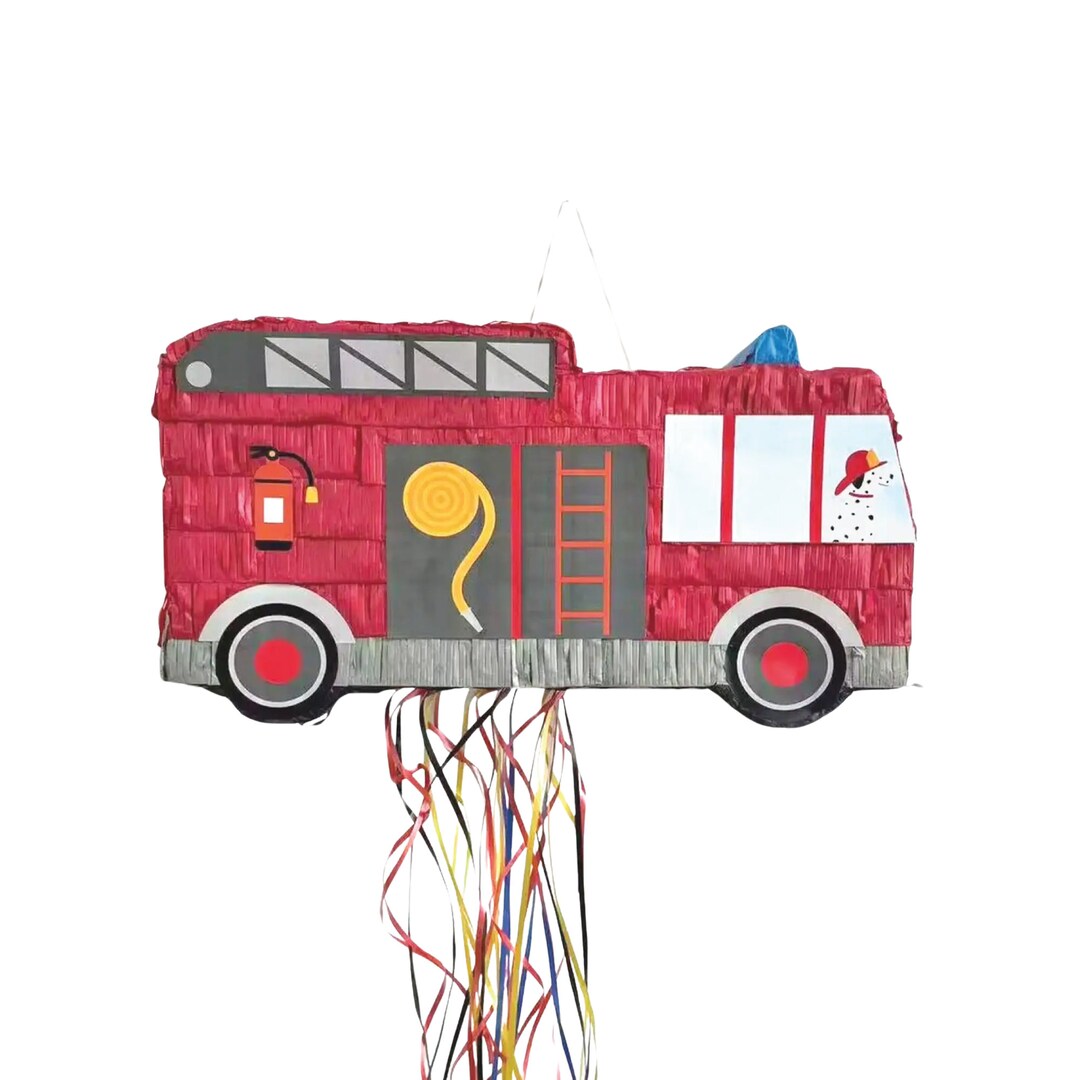 Fire Truck Piñata Firefighter Birthday Fire Truck Birthday Fireman ...