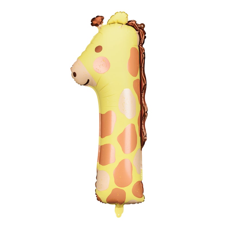Animal Number Balloons – Safari or Jungle Birthday Props for Photo ...