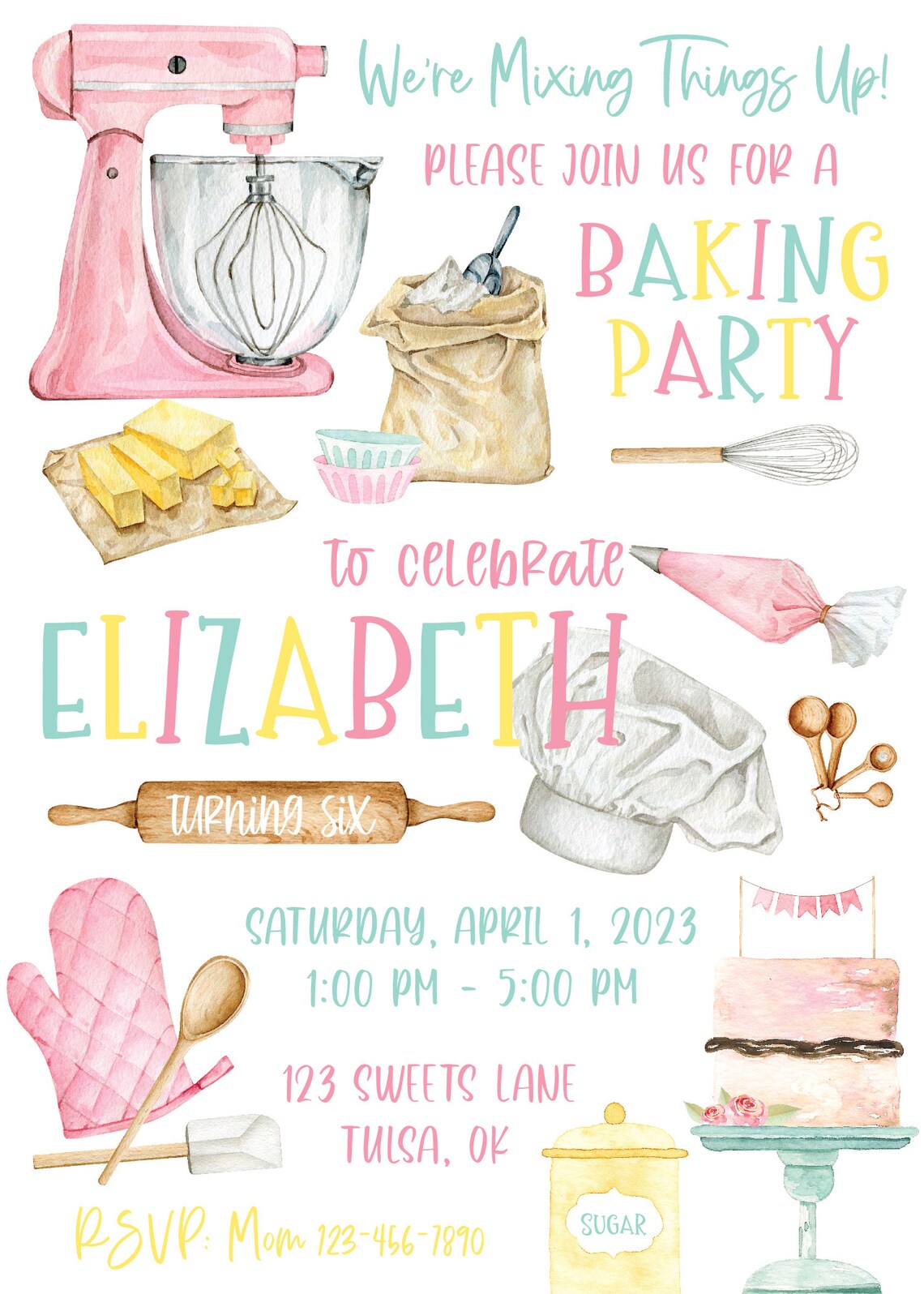 Printable Baking Party Invitation Cupcake Party Invite - Etsy