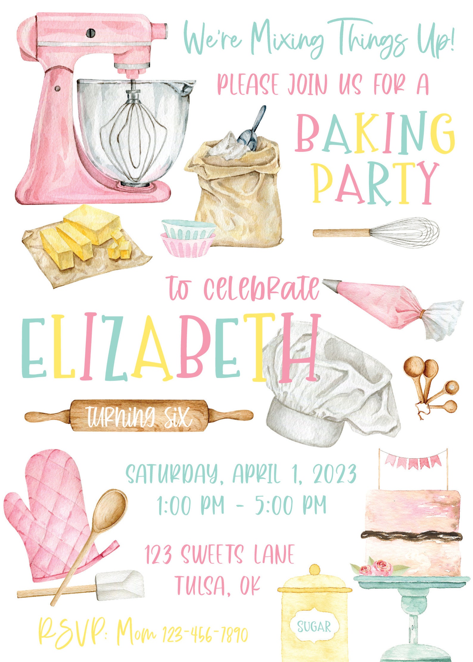Printable Baking Party Invitation | Cupcake Party Invite | Sweet Shoppe ...