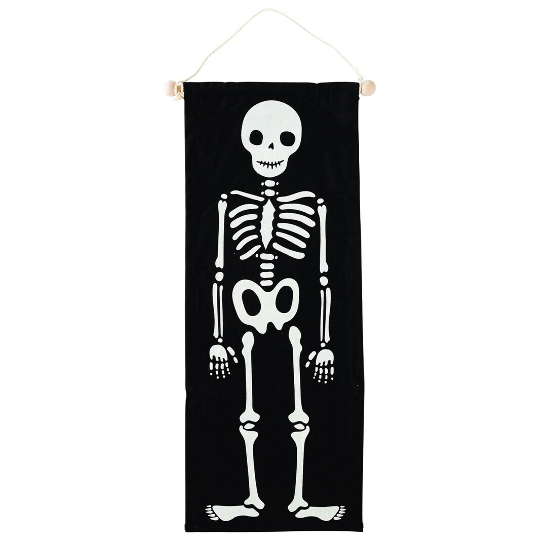 Skeleton Canvas Banner Halloween Banner Halloween Birthday - Etsy