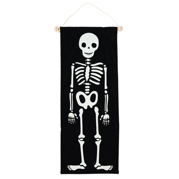 Skeleton Canvas Banner | Halloween Banner | Halloween Birthday ...