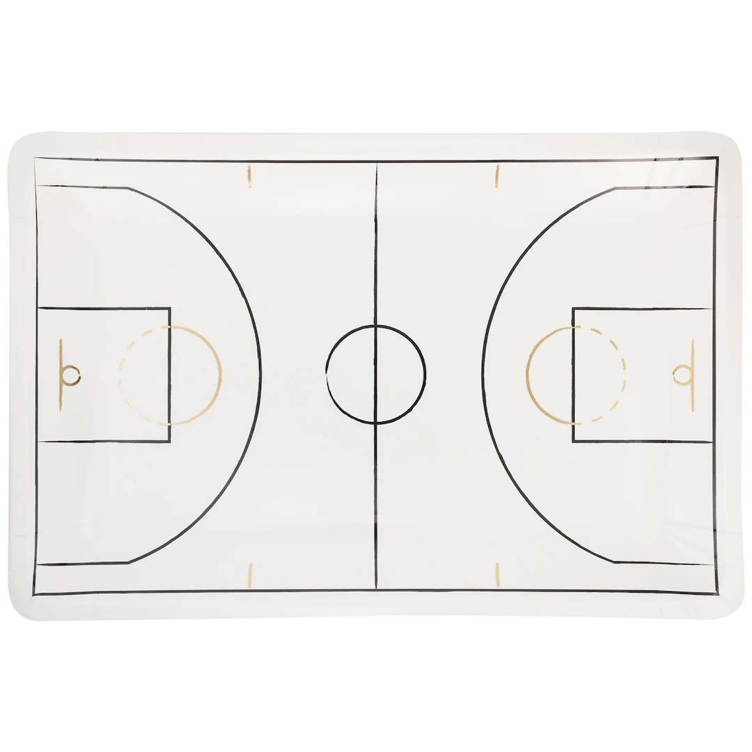 Basketball Court Lunch Plates 8ct | Basketball Birthday | Basketball ...