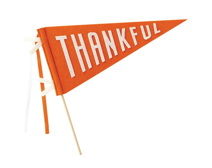 Thankful Felt Pennant Flag | Thanksgiving Centerpiece for Table ...
