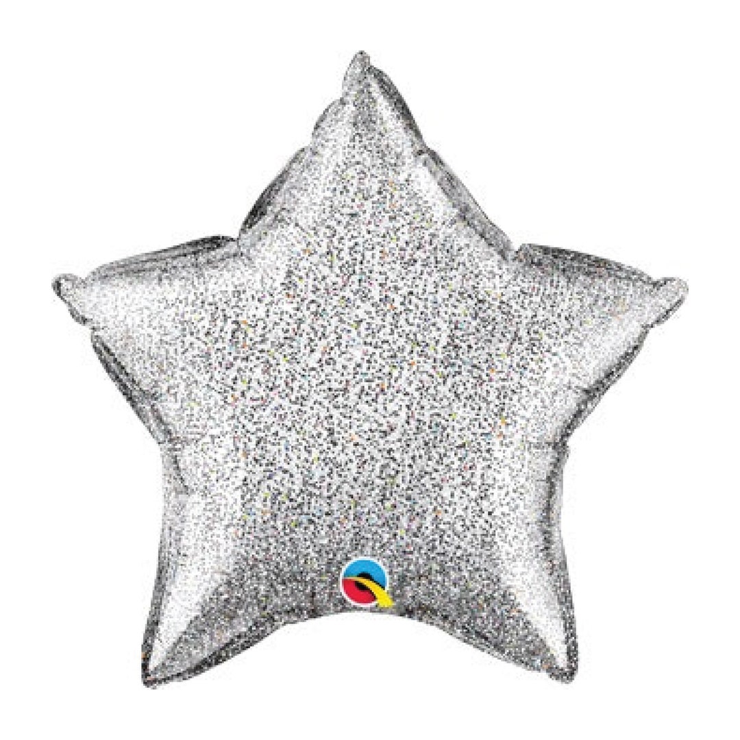 Glitter Silver Star Balloon 20in | New Year's Eve Party Decor | Outer ...