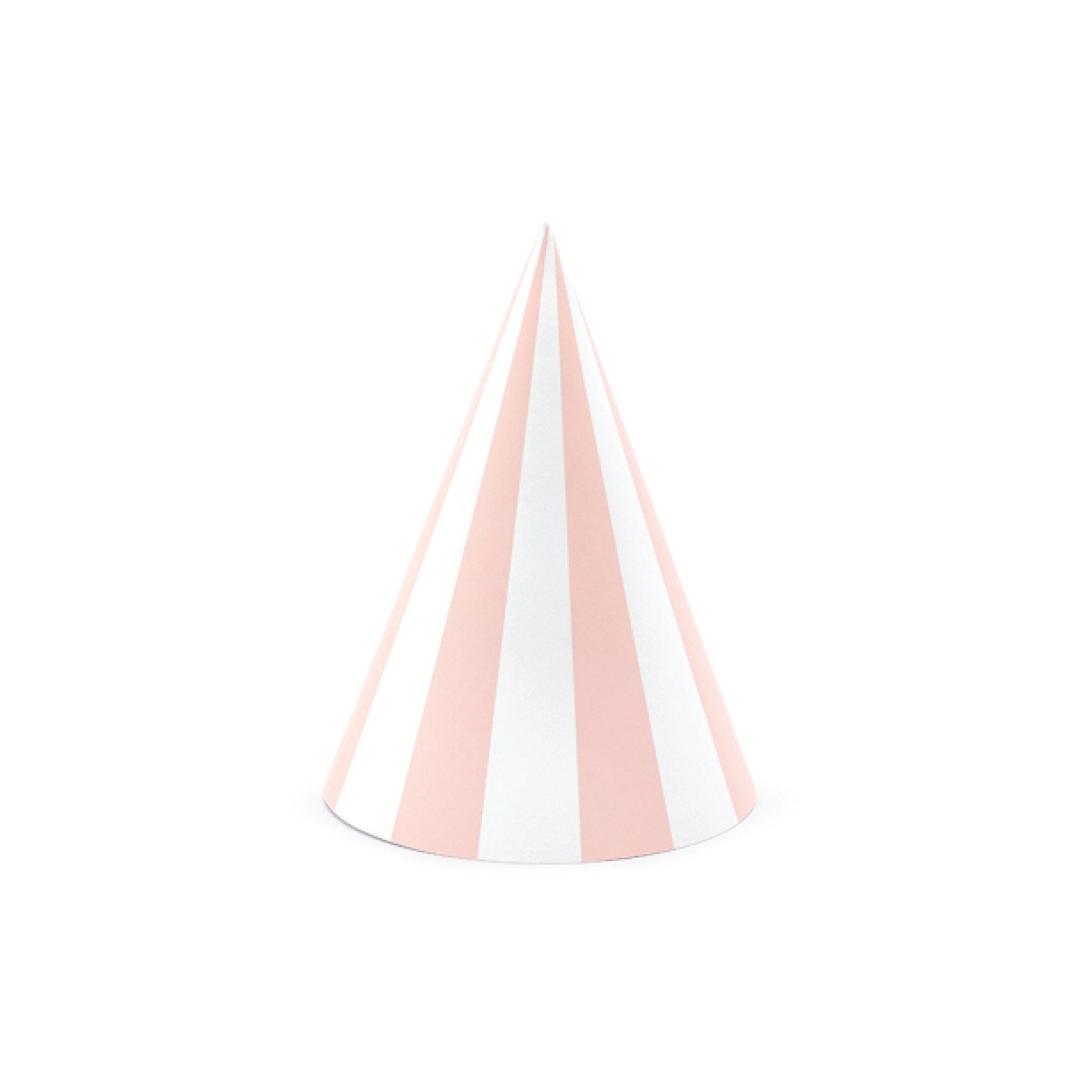 Light Pink Striped Party Hats 6ct Girls First Birthday Party - Etsy