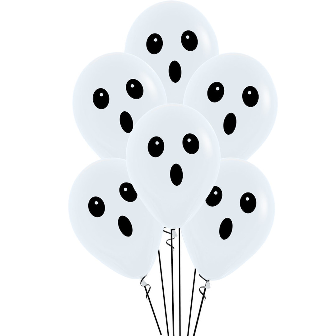 Spooky Halloween Ghost Latex Balloons 6ct | Kids Halloween Party | Pink ...
