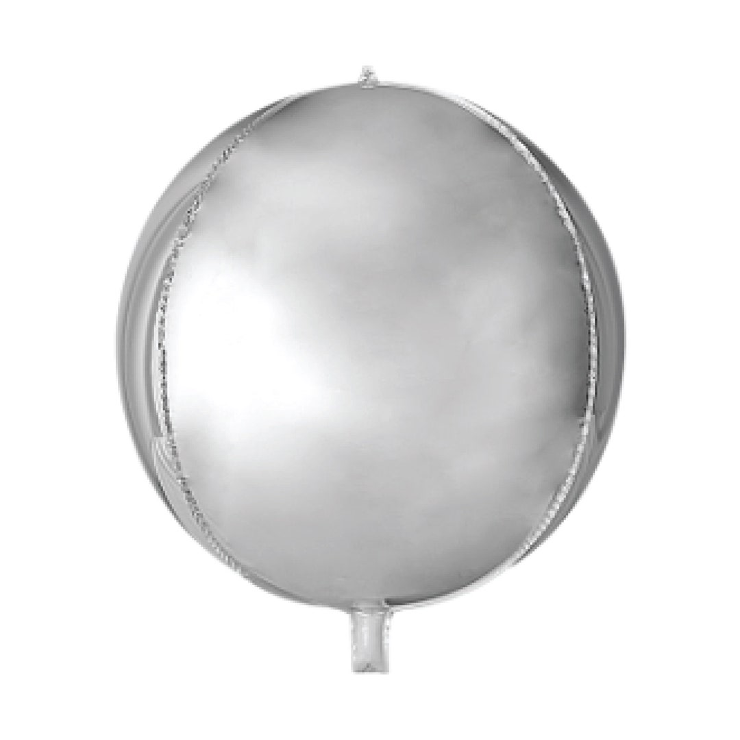Silver Orbz Balloon 32in | Sphere Balloon | Round Balloons | Silver ...