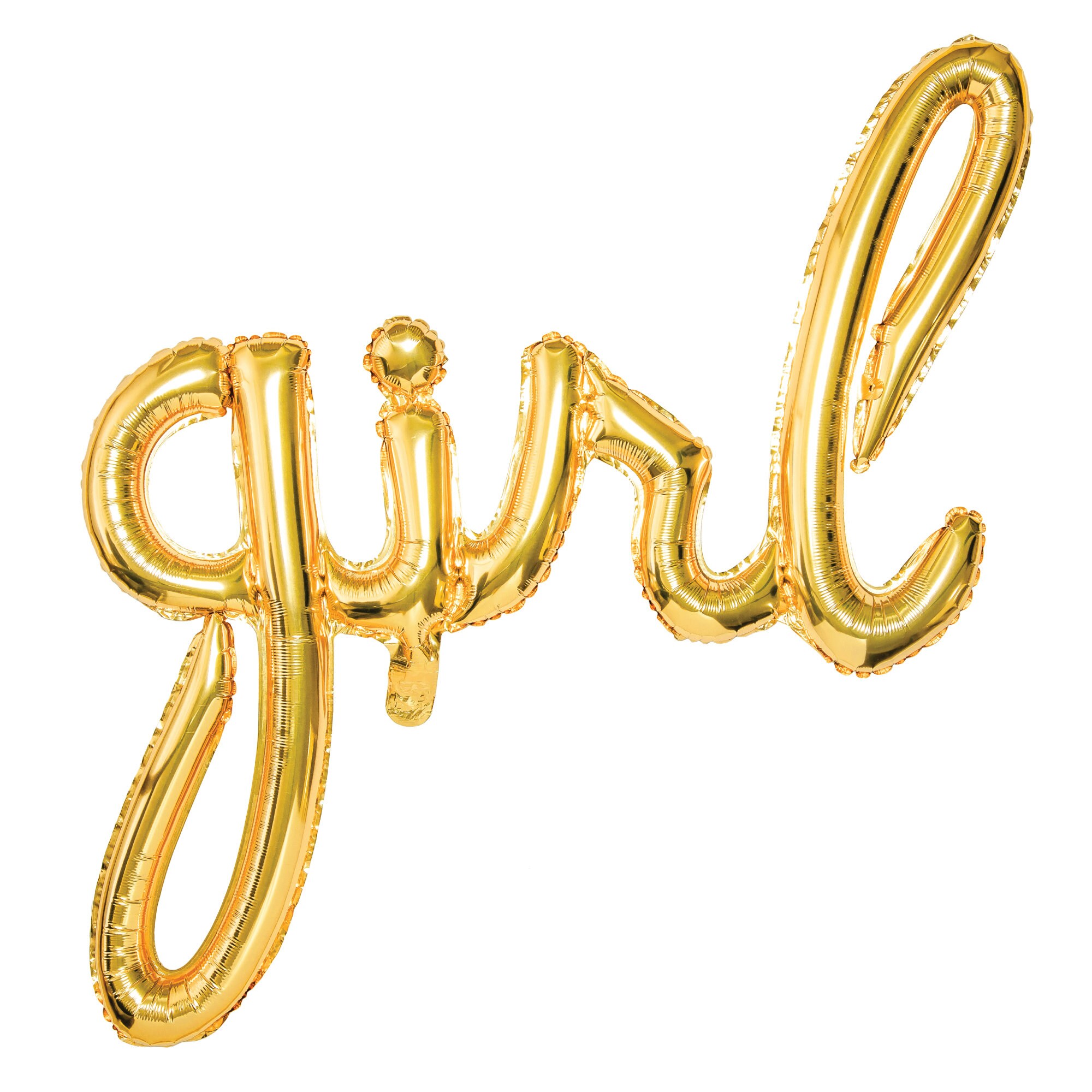 Gold Girl Script Letter Balloon Banner Baby Girl Shower - Etsy