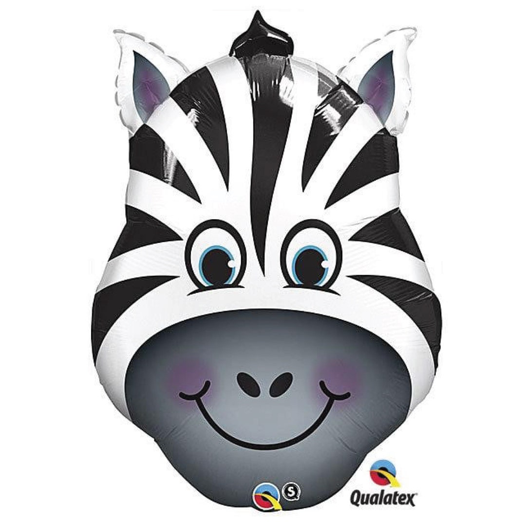 32" Giant Zebra Balloon | Safari Baby Shower | Jungle Party | Wild One ...