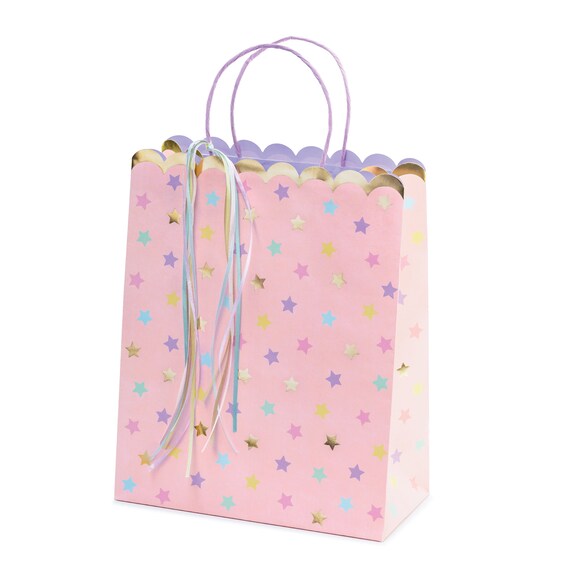 Pink Star Gift Bag 1ct | Twinkle Twinkle Little Star Baby Shower ...