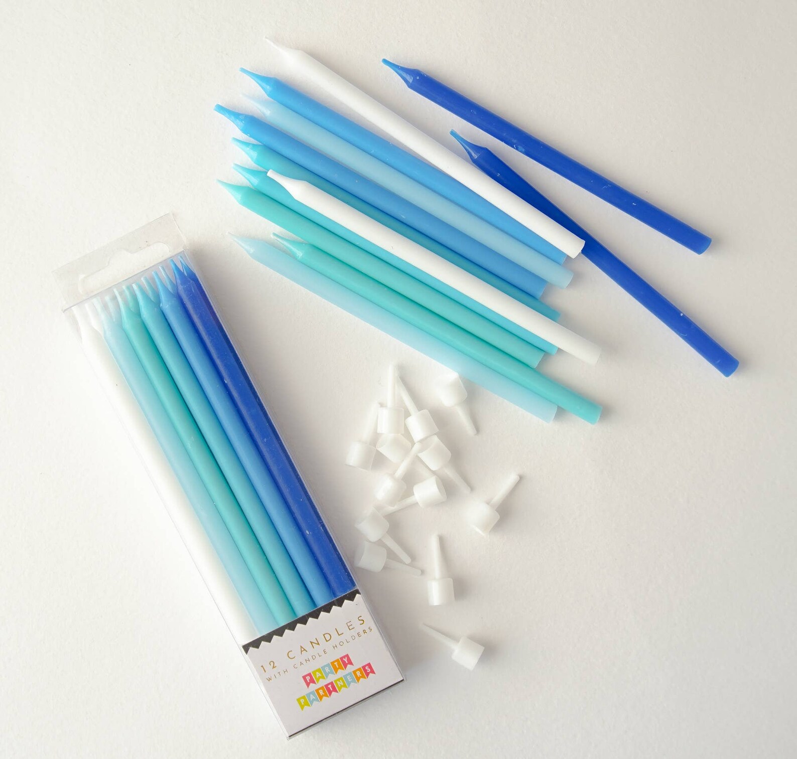 Blue Gradient Candle Set 12ct Birthday Party Candles Under - Etsy