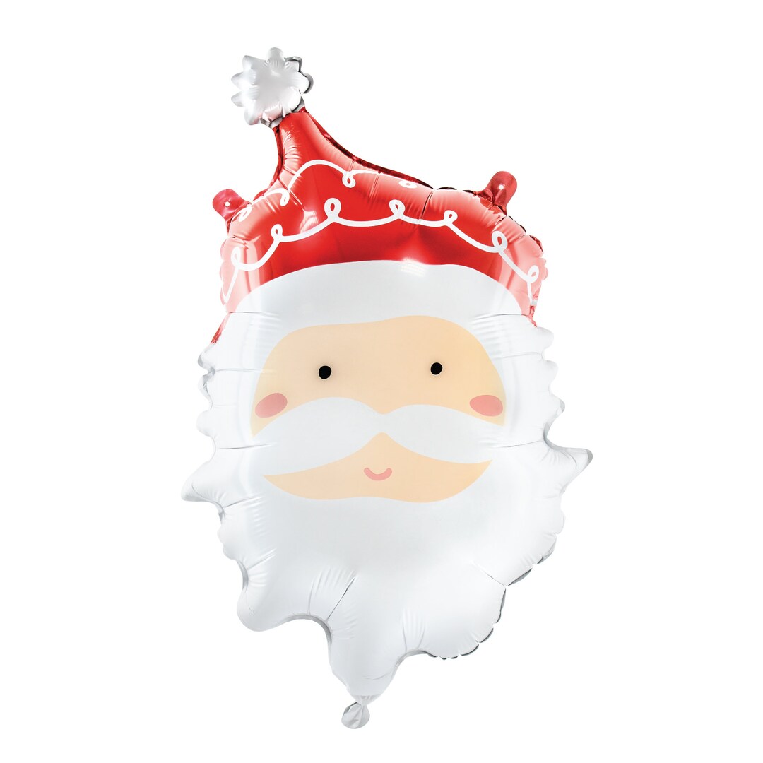 Jolly Santa Foil Balloon 23.5in | Santa Party Decorations | Christmas ...