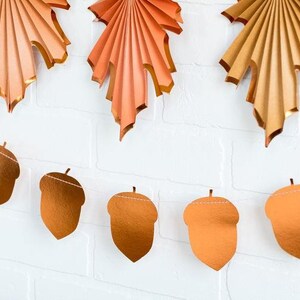 Harvest Acorn Banner Thanksgiving Decorations It's - Etsy