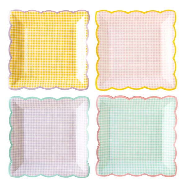 Gingham Plates - Etsy