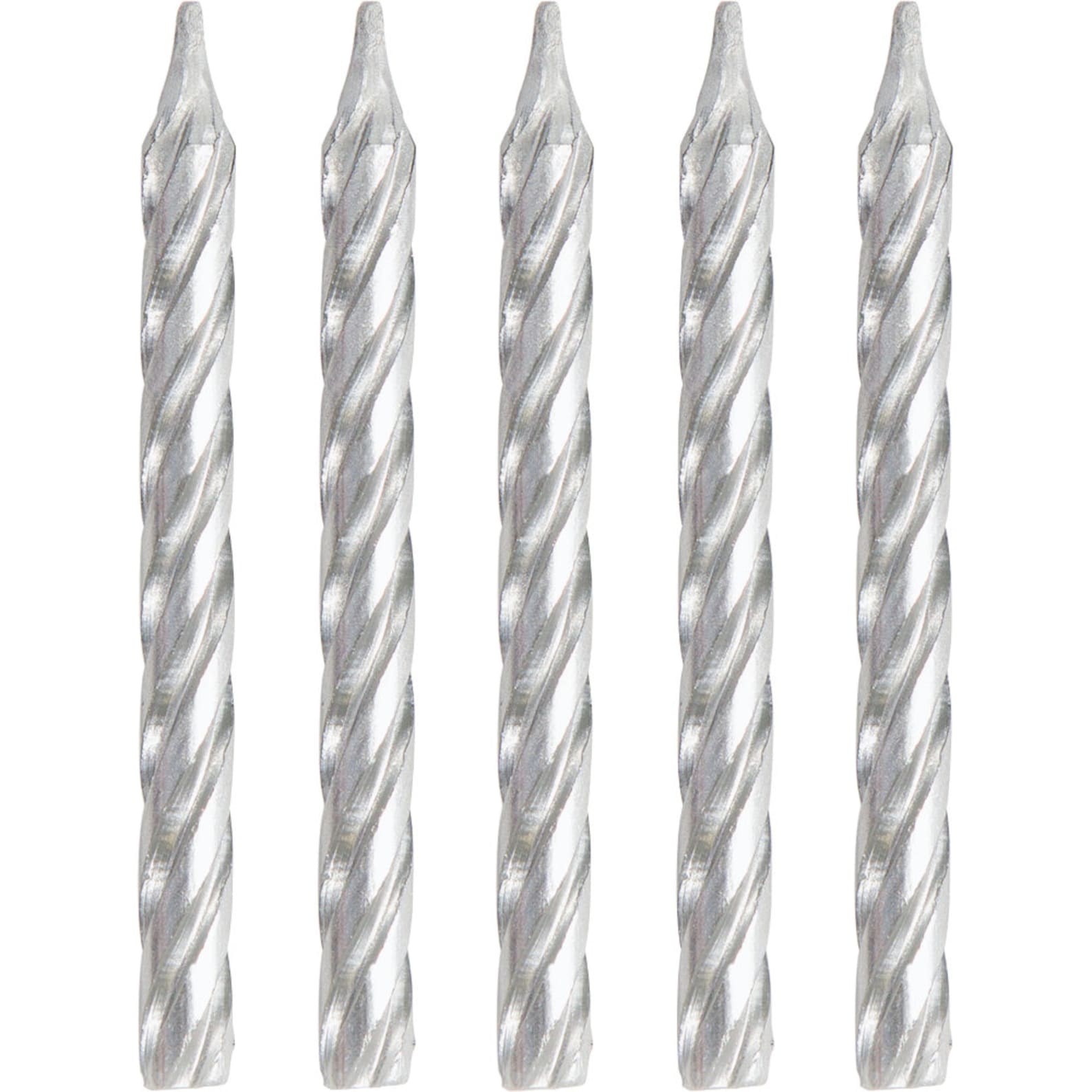 Silver Spiral Birthday Candles 24ct Outer Space Cake Decor | Etsy