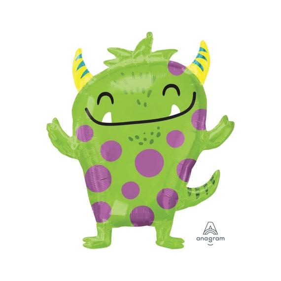 Green Little Monster Foil Balloon 29in | Monster Mash Birthday Party ...