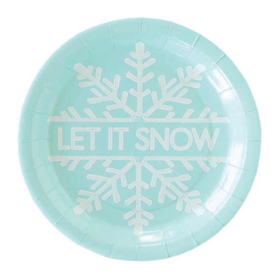 Let it Snow Lunch Plates 8ct | Winter Onederland Birthday | Winter ...