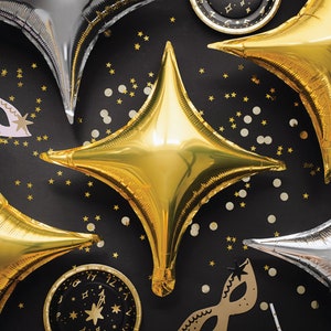 Metallic Silver Starpoint Balloon 16.5" | New Year's Eve Party Balloon ...