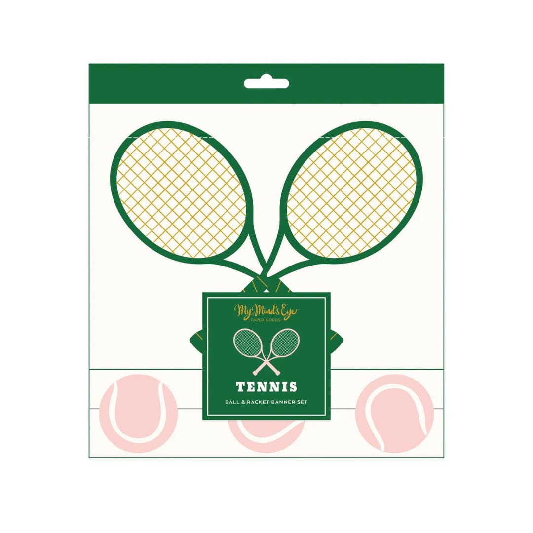 Racket and Ball Banner Set 2ct | Tennis Party Banner Set | Tennis ...