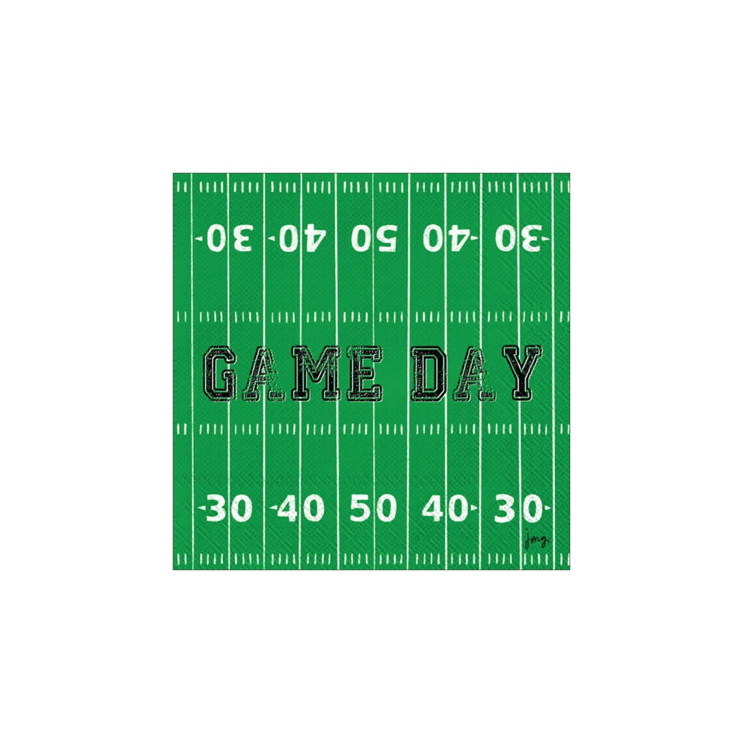 Game Day Football Field Dessert Napkins 20ct | First Year Down Football ...