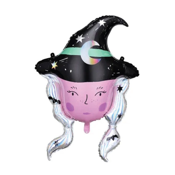 Halloween Witch Balloon 34in | Kids Halloween Party | Pink Halloween ...