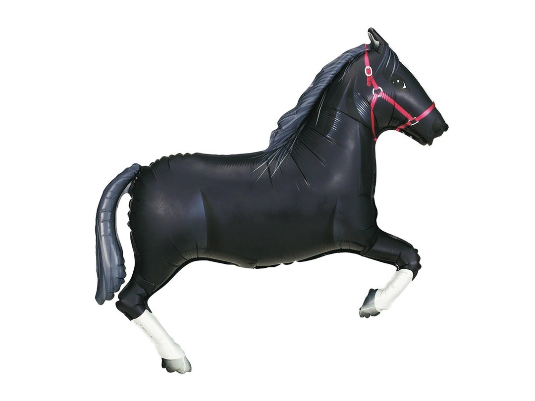 Black Horse Foil Balloon 34" | Kentucky Derby Party Supplies | Horse ...