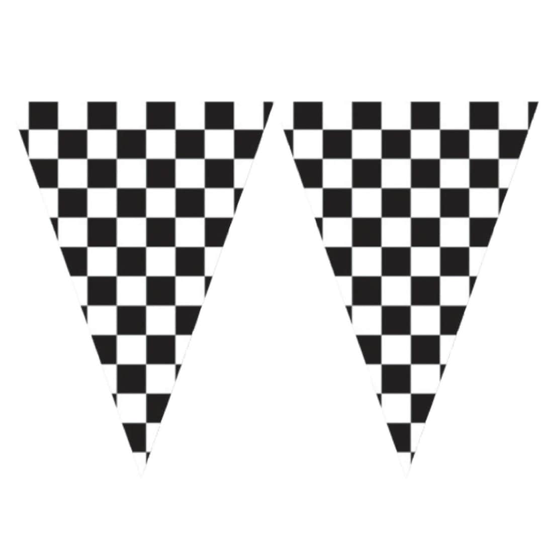 SALE | Giant Checkered Racing Flag Pennant Banner 20ft | Vintage Race ...