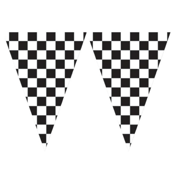 Giant Checkered Racing Flag Pennant Banner 20ft | Vintage Race Car ...