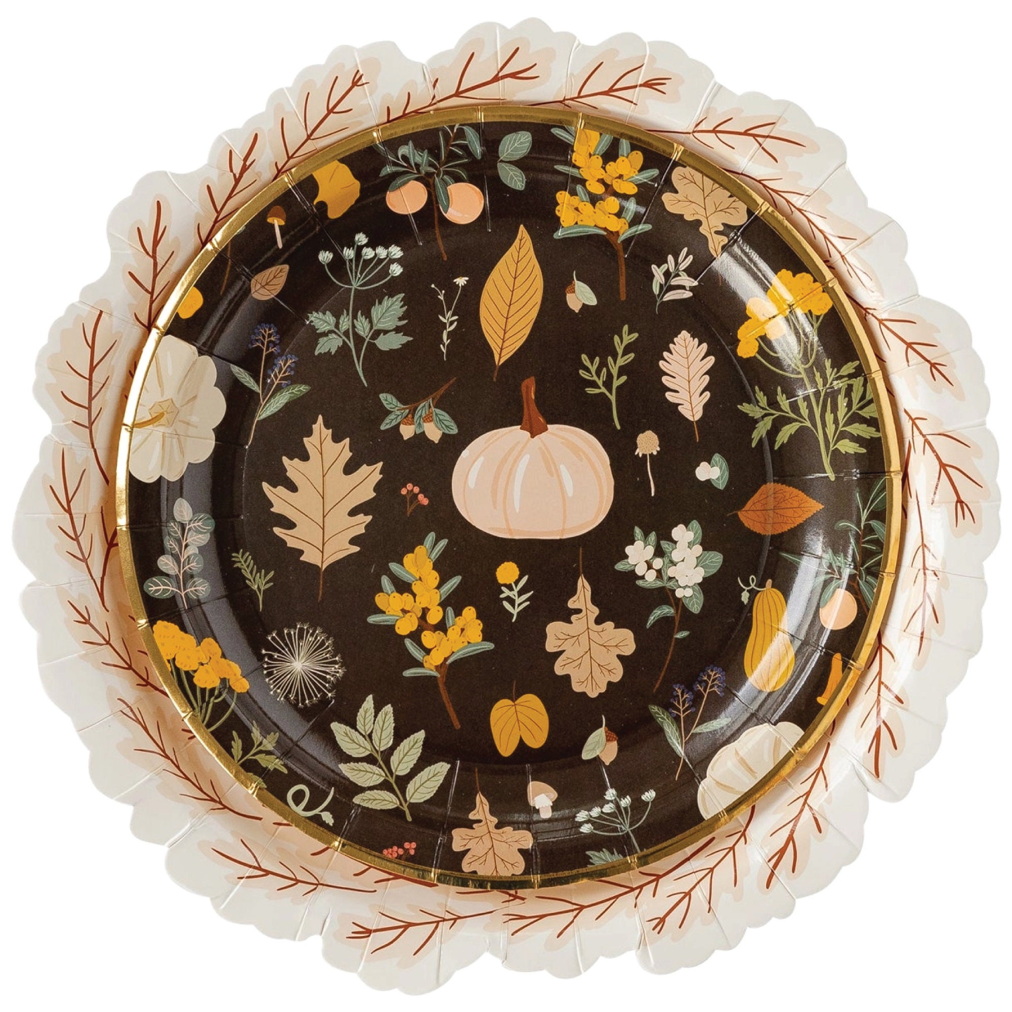 Fall Leaf Wreath Paper Plates (8ct) – Thanksgiving Tableware & Autumn ...