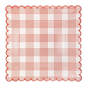 Red Gingham Paper Table Cover | Picnic Birthday | Picnic Baby Shower ...