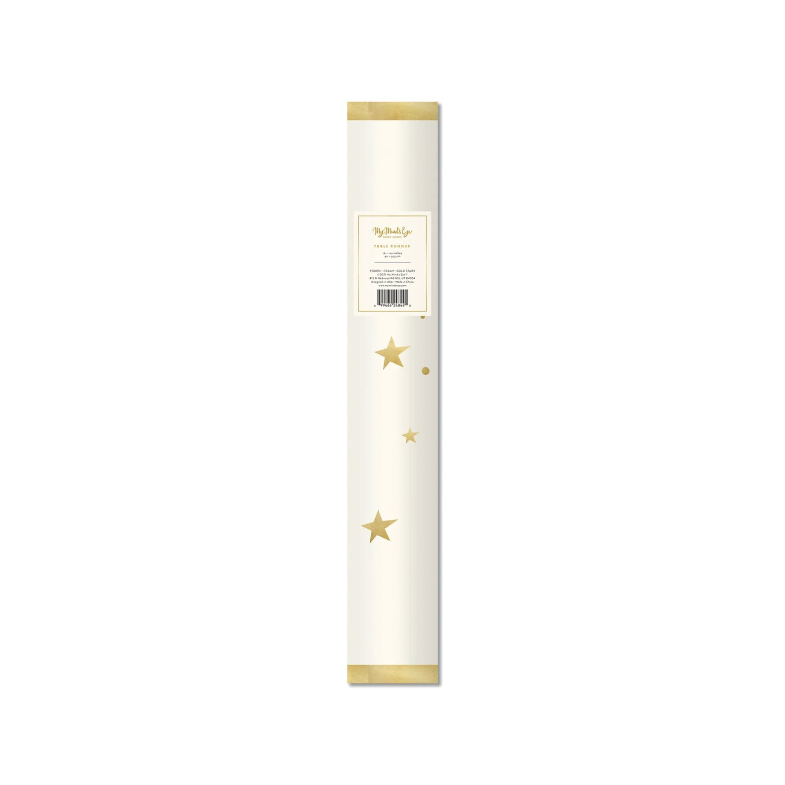 Cream & Gold Stars Paper Table Runner 10ft – Baby Shower or Gender ...