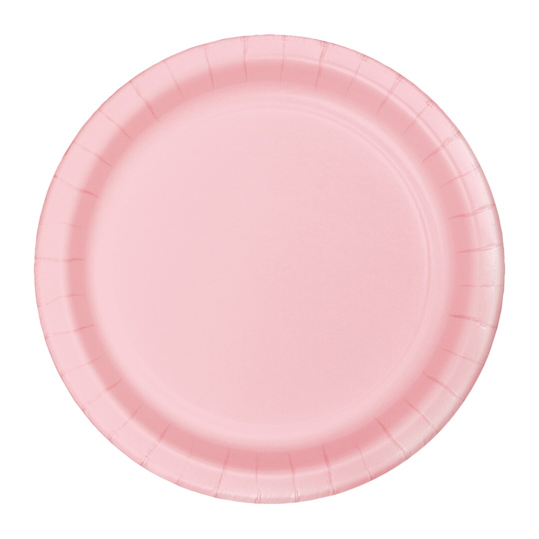 Light Pink Paper Lunch Plates 8ct | Girl First Birthday | Bridal Shower ...