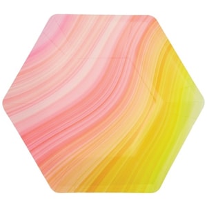 Yellow Hexagon Paper Plates - Etsy
