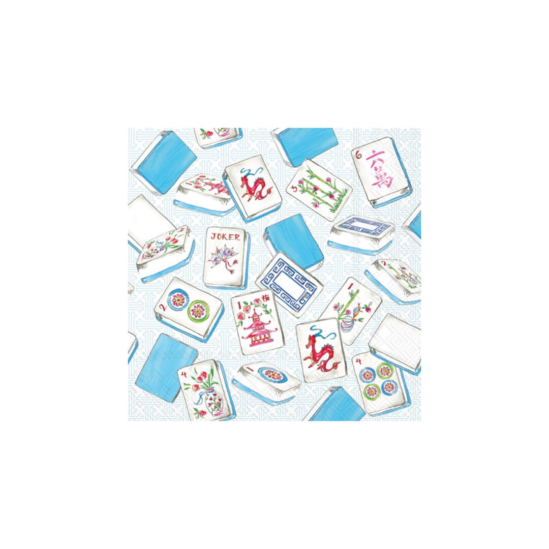 Mahjong Tiles Dessert Napkins 20ct – Girl’s Night Party Decor - Etsy
