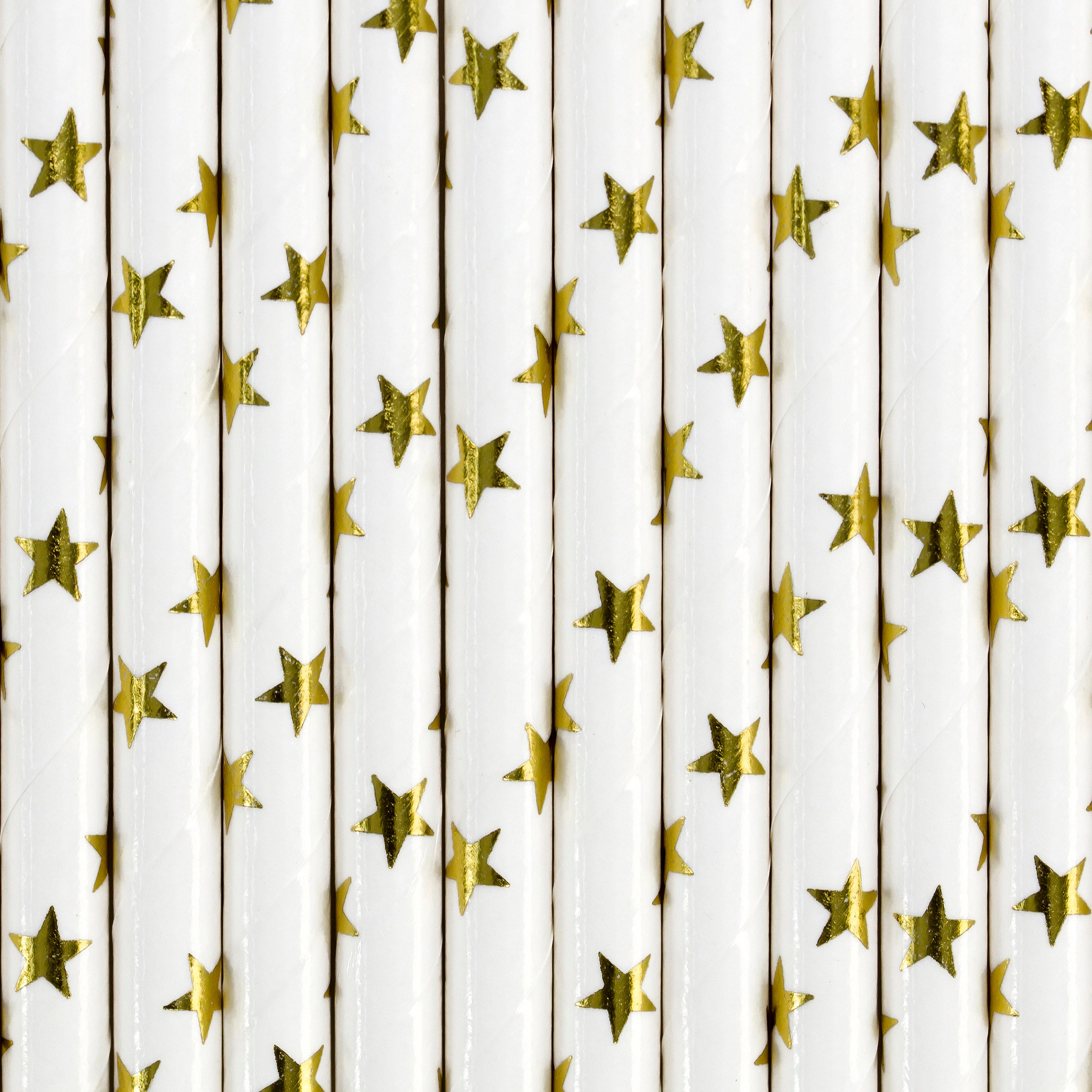 Gold Star Paper Straws 10ct | New Years Eve Party Decor | Gold ...