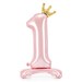 Standing Pink Princess Number 1 Balloon 33 Girls First - Etsy