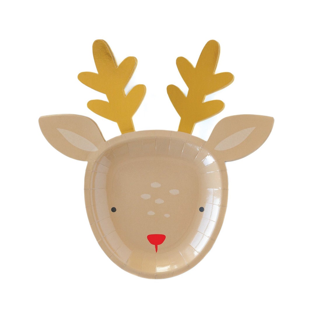 Rudolph Reindeer Plates 8ct | Kids Christmas Party | Red-nosed Reindeer ...