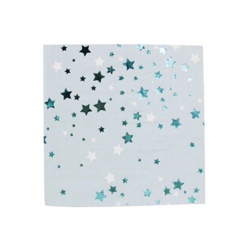 Metallic Blue Star Lunch Plates Baby Shower Twinkle - Etsy