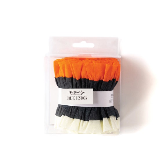 Vintage Halloween Crepe Paper Streamer 9ft | Kid's Halloween Party ...