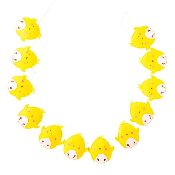 Easter Chicks Puffy Felt Banner 6ft | Baby Chick Garland | Easter Egg ...