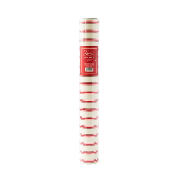 Red & White Striped Table Runner 10ft | Farmhouse Christmas Party ...