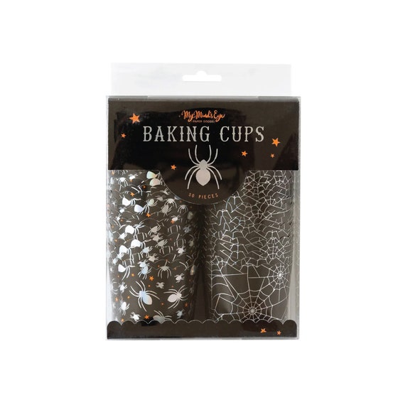 Spiders & Spider Web Baking Cups 50ct | Kids Halloween Party ...
