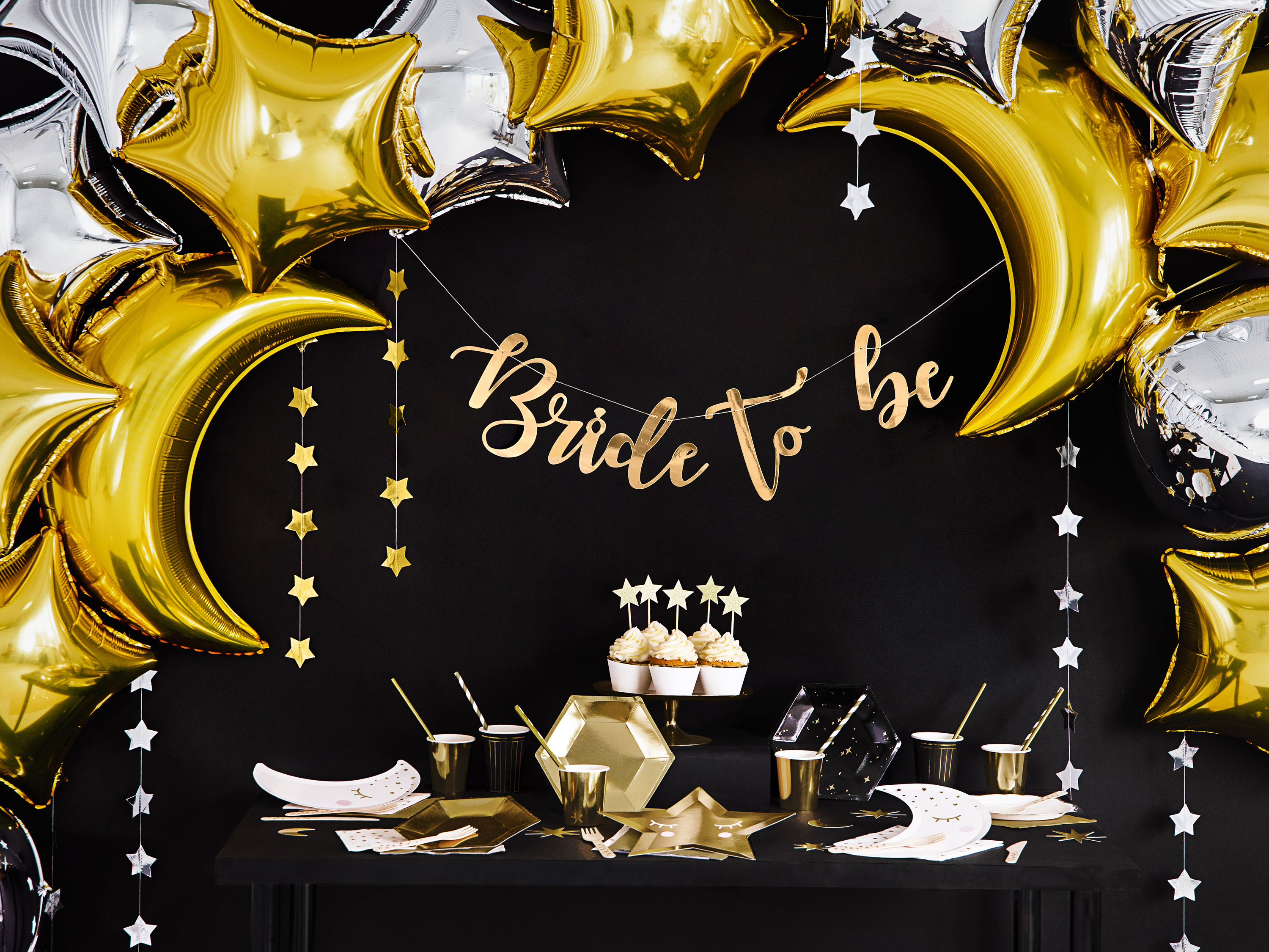 Silver Star Garland 12ft – Metallic Party, Christmas, or New Year’s Eve ...
