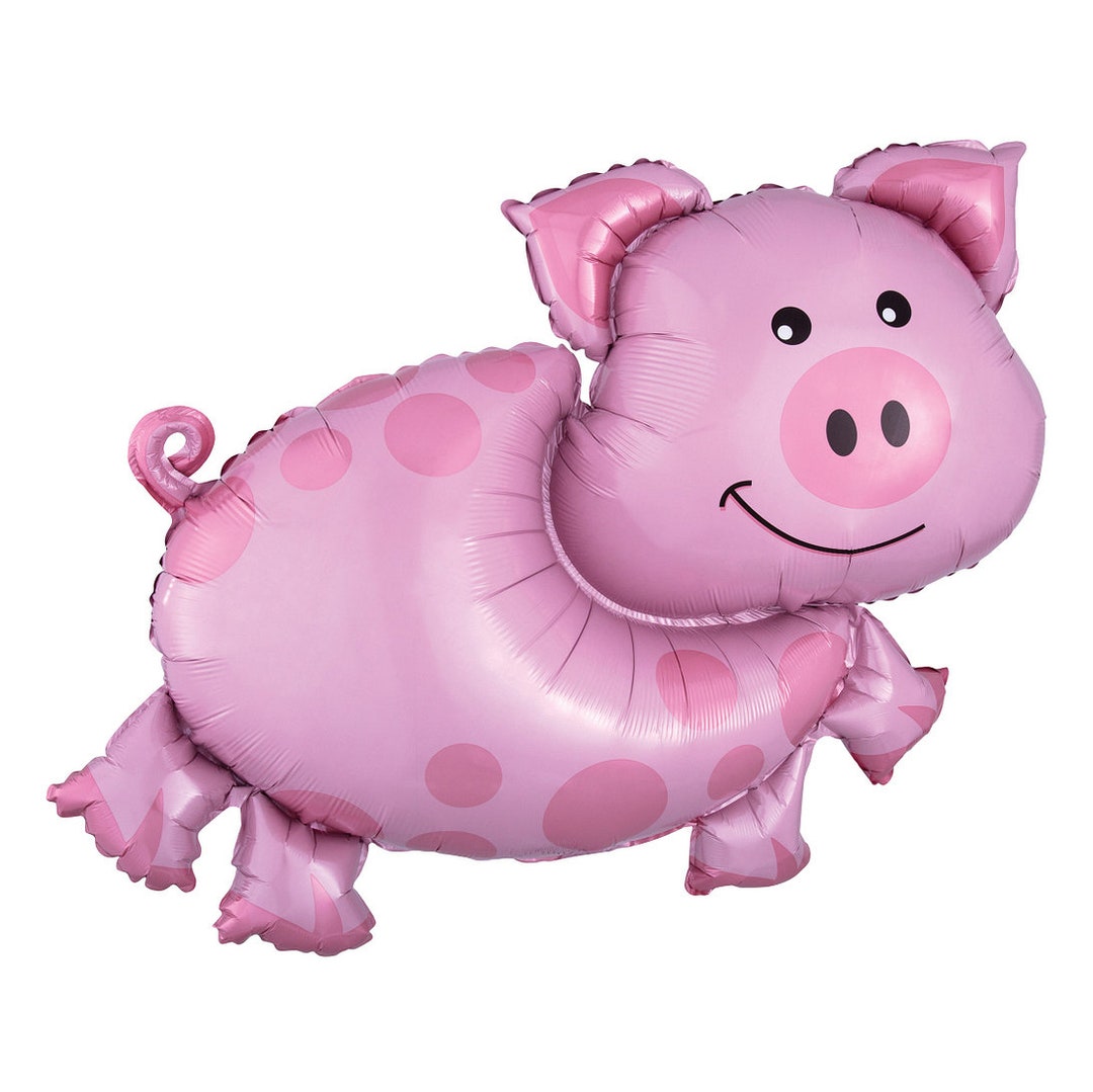 Jumbo Pig Shaped Foil Balloon | on the Farm Baby Shower | Barnyard ...