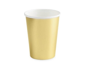 24 Gold 9oz Cups Party Cups Paper Cups Gold Party - Etsy