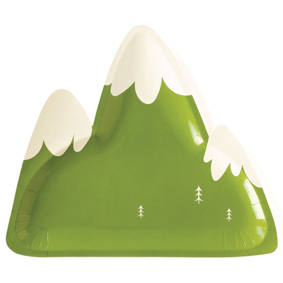Mountain Lunch Plates 8ct | Adventure Awaits Baby Shower | Young Wild ...
